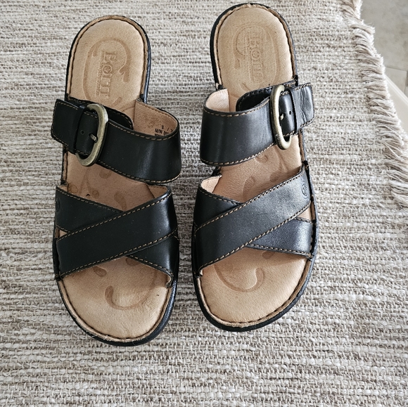Born | Shoes | Born Black Strap Sandals | Poshmark